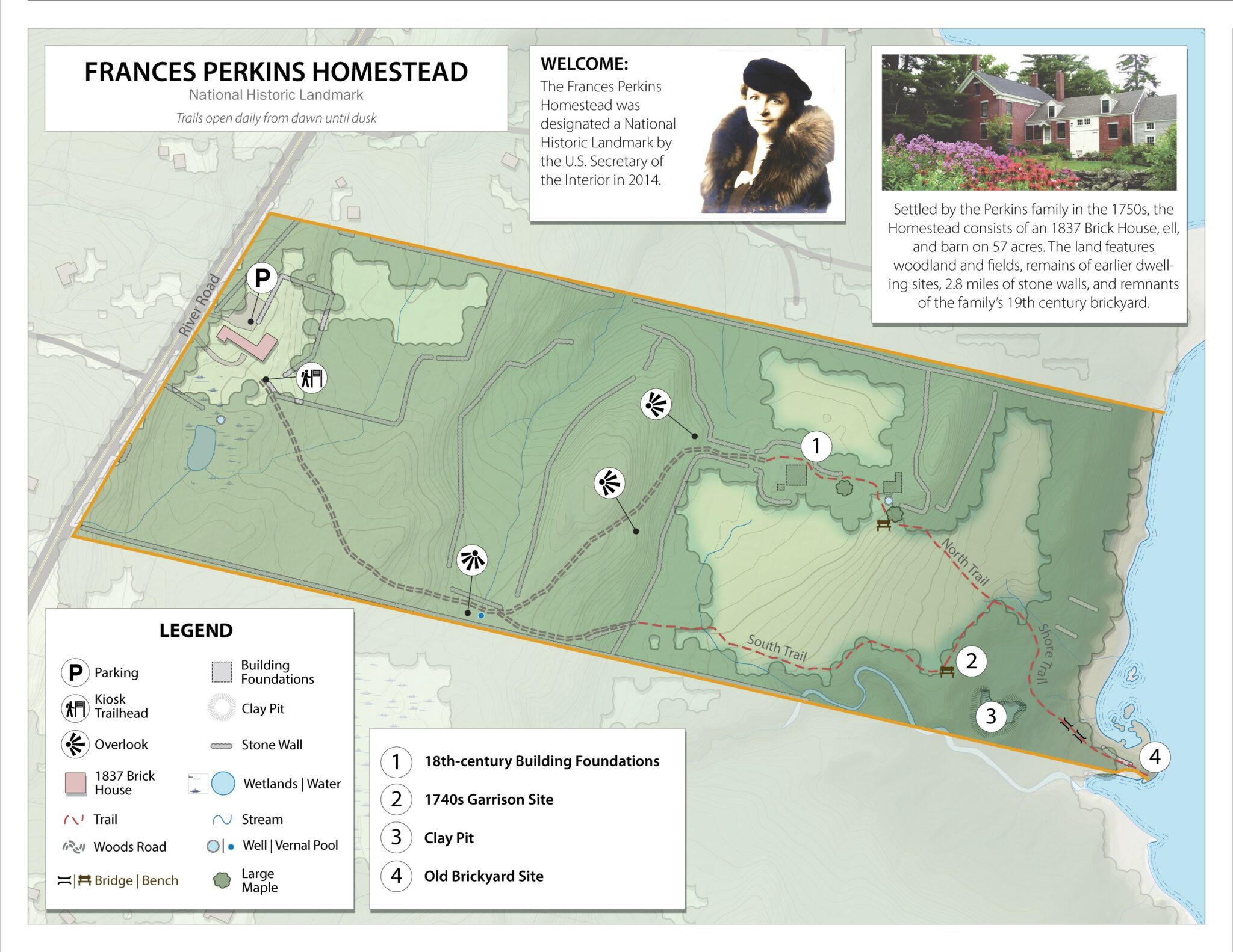 Homestead Trail Map - Frances Perkins Center